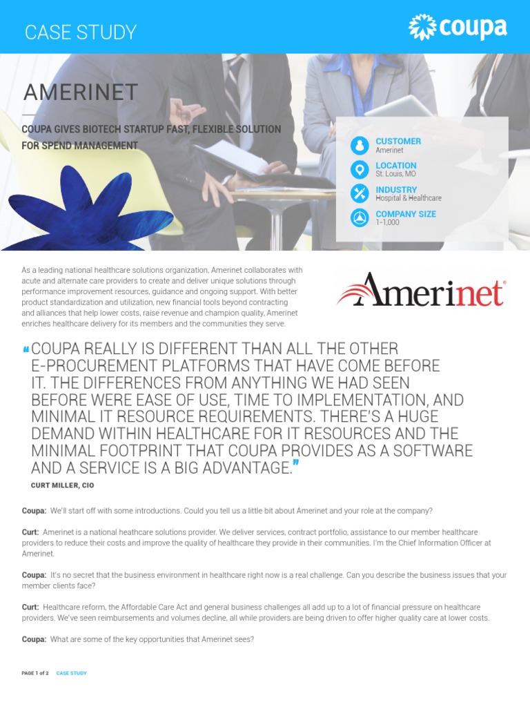 Amerinet: Case Study | Download Free PDF | Usability | Health Care
