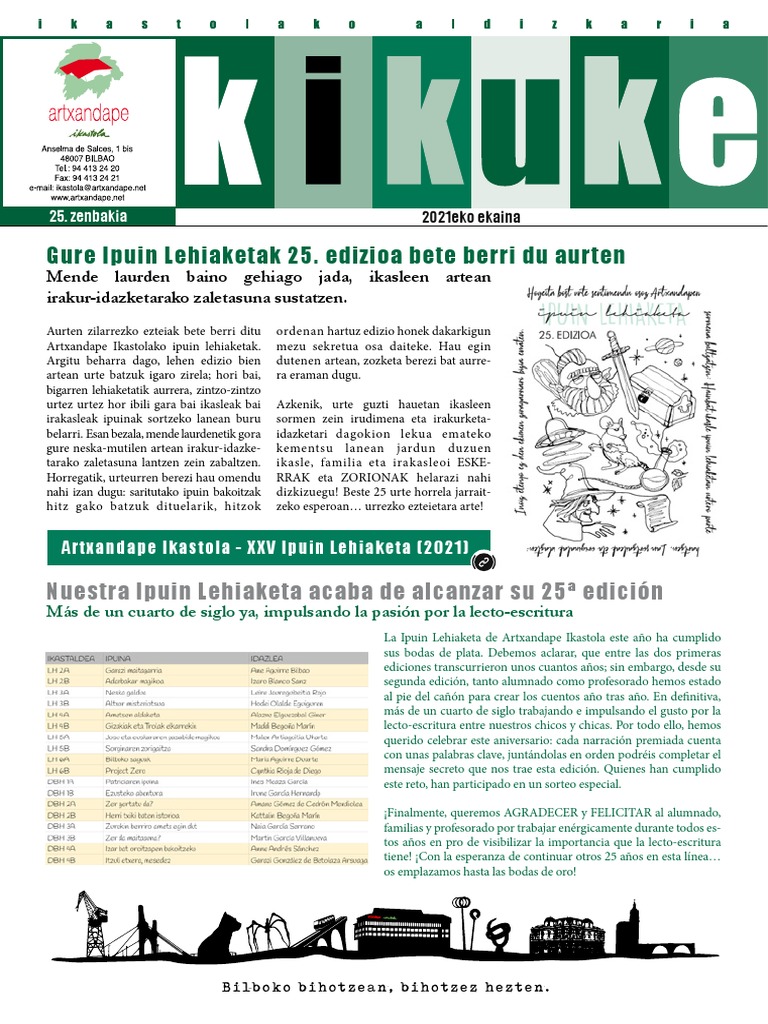 25 años de la Ipuin Lehiaketa en Artxandape | PDF | Residuos | Economias