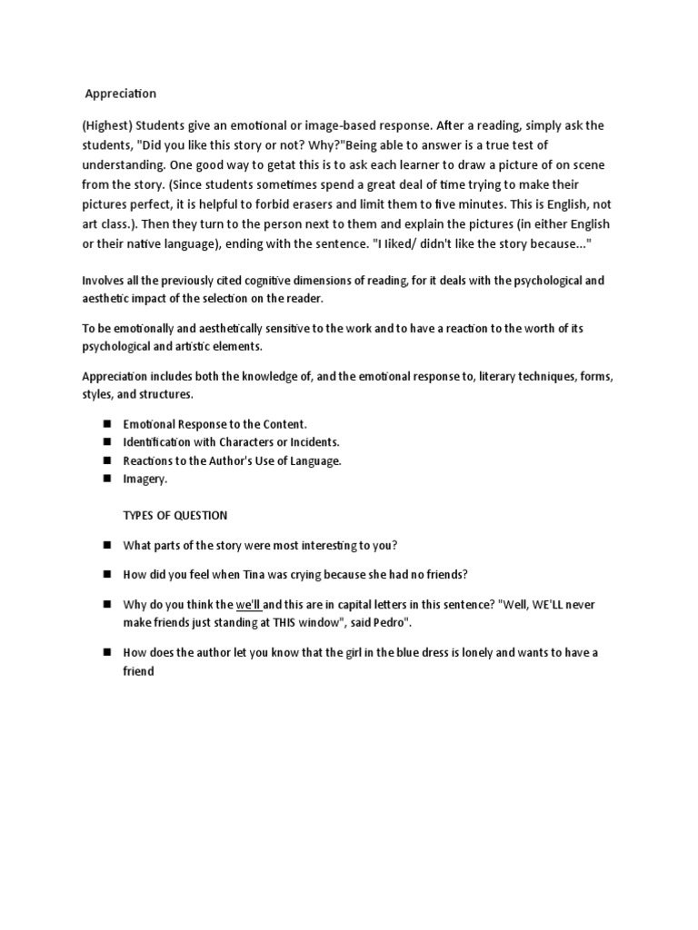 Barretts Taxonomy | PDF | Dream | Learning