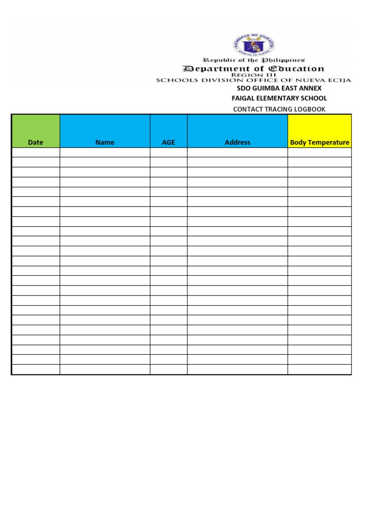 Contact Tracing Form | PDF