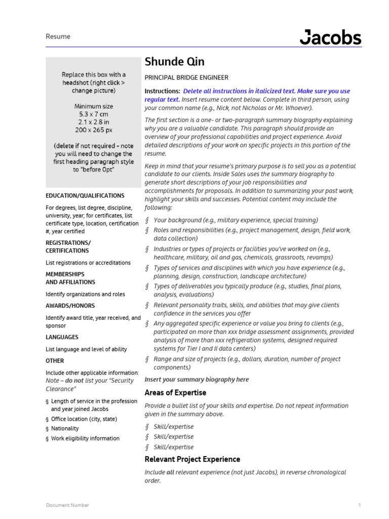 Jacobs CV | PDF | Business