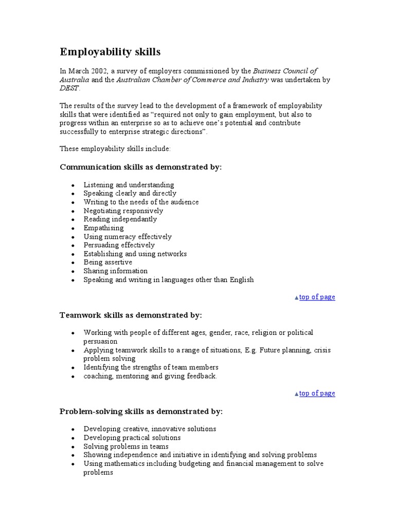 Employability Skills | PDF | Mentorship | Cognition