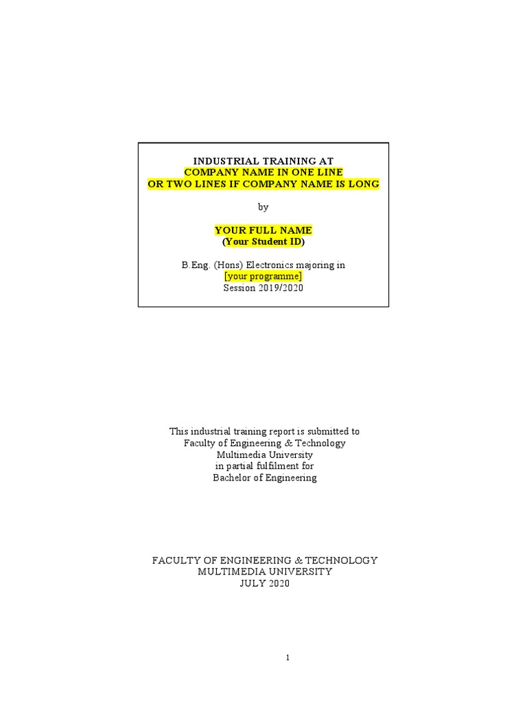 ITP Report Template Trimester 1930 (FET) 050620 | PDF | Paragraph | Science