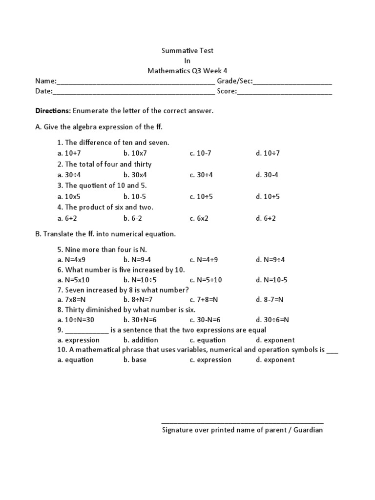 Directions: Enumerate The Letter of The Correct Answer | PDF | Teaching ...
