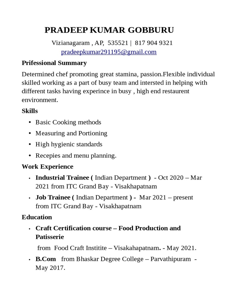 Pradeep Kumar Resume | PDF