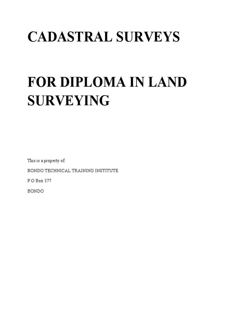 Cadastral Surveys 1 1 2 1 1 | PDF | Surveying | Sine