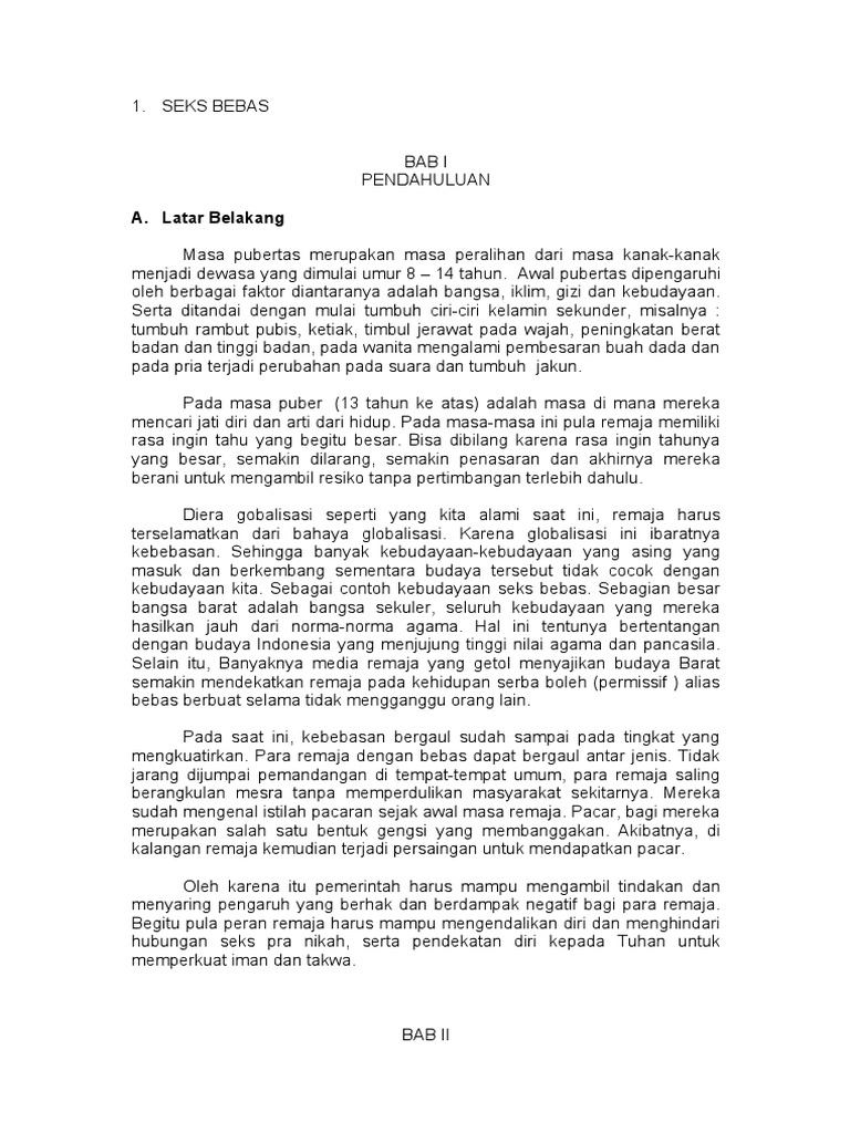 Makalah Tentang Seks Bebas | PDF