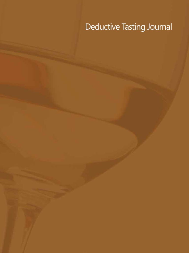 Deductive Tasting Journal | PDF | Phenolic Content In Wine | Wine