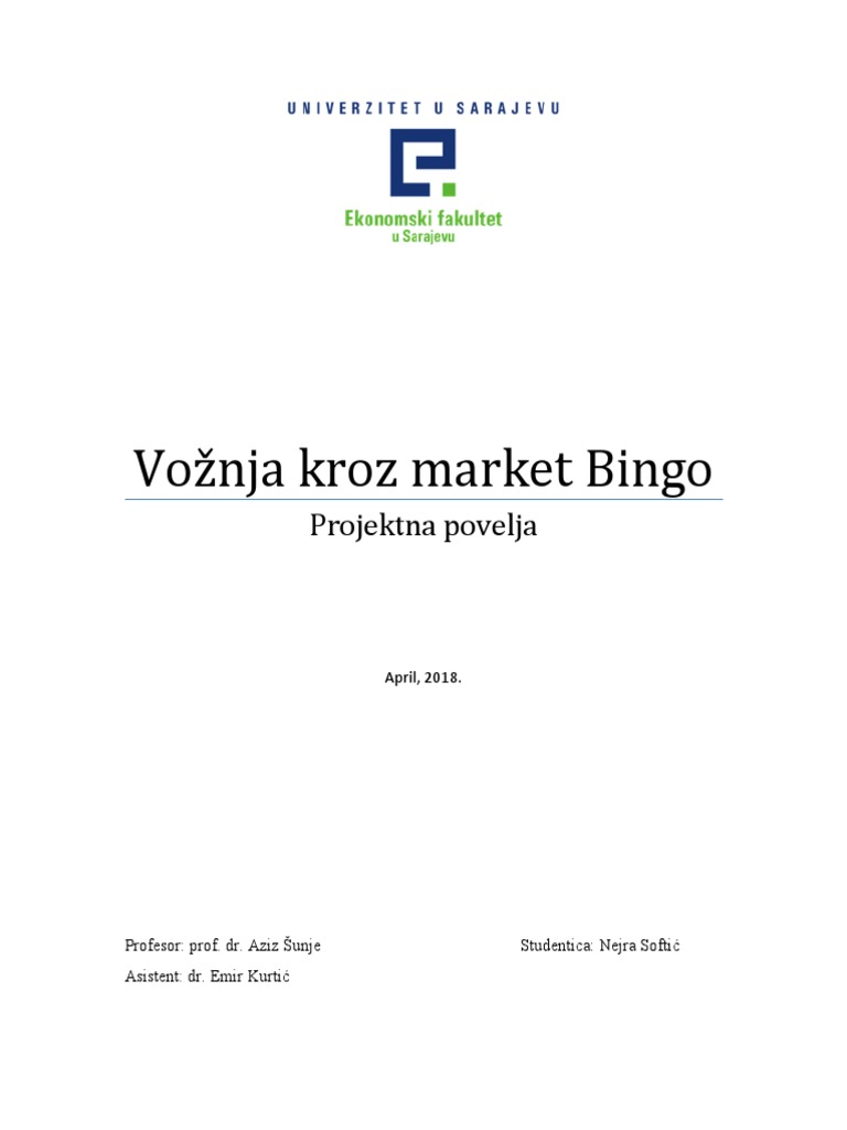 Projektna Povelja | PDF