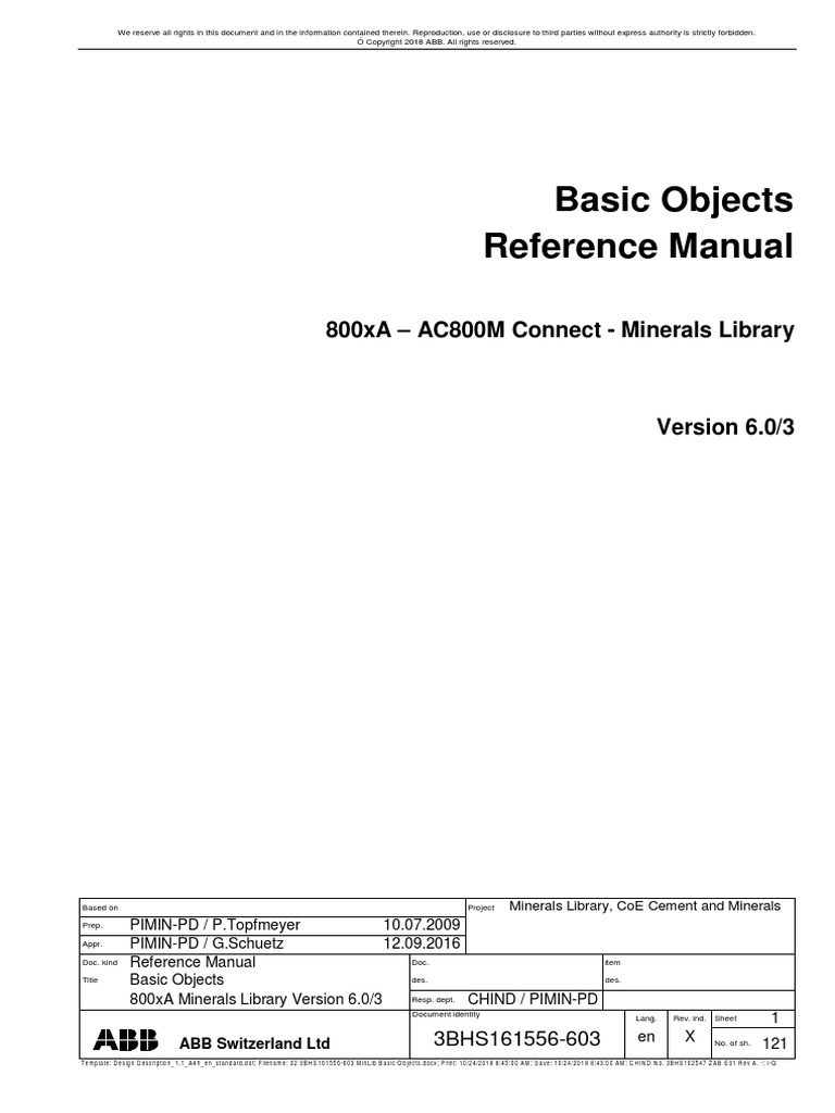 02 3BHS161556-603 MinLib Basic Objects | PDF | Parameter (Computer Programming) | Computing
