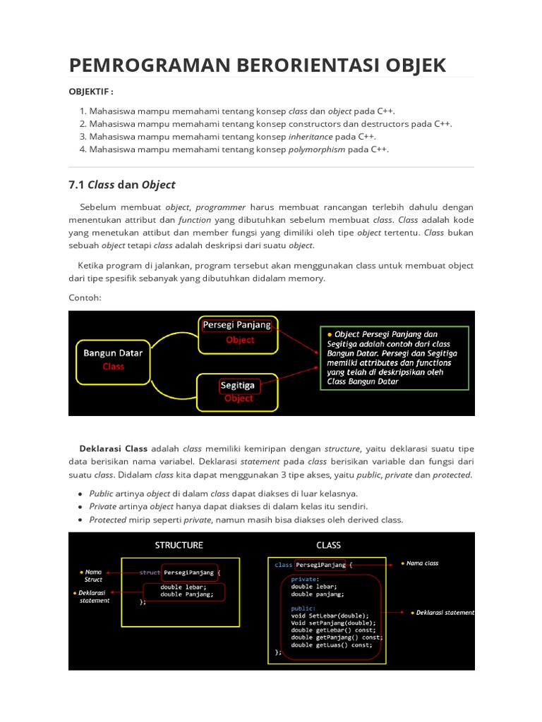Bab 7 Pemrograman Berorientasi Objek | PDF