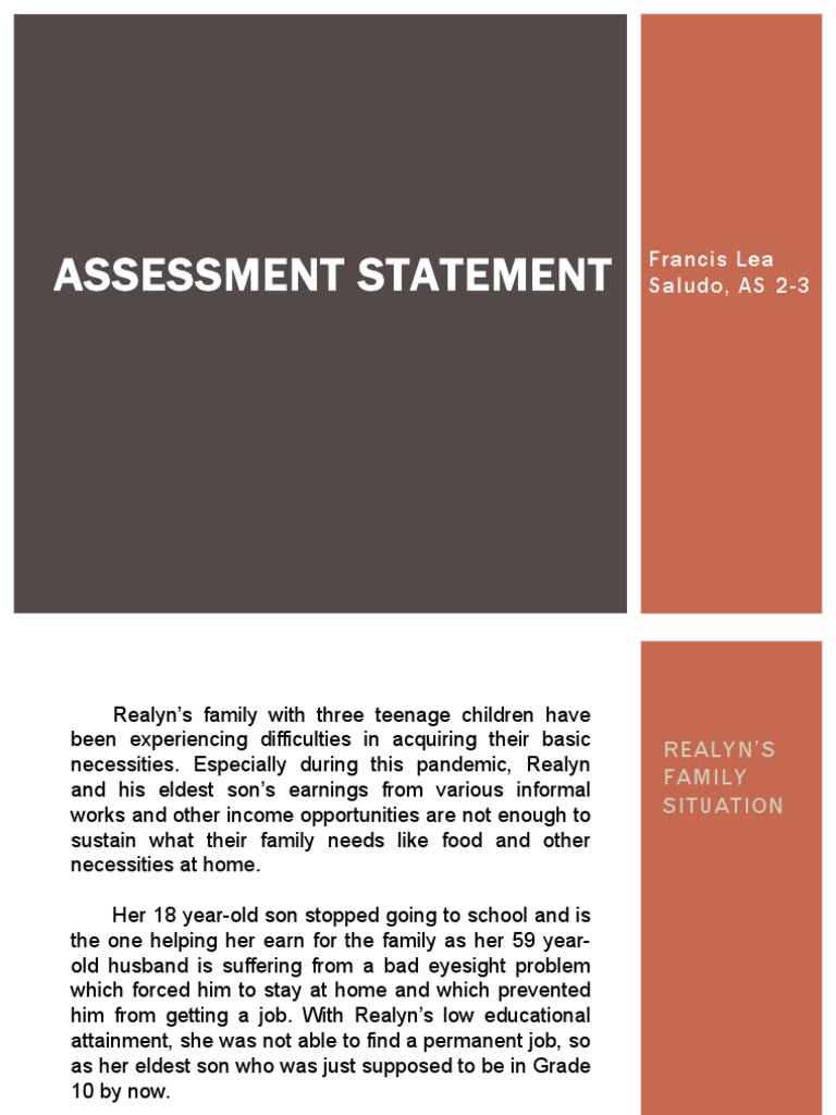 Example of An Assesment Statement in Social Work Practice | Download ...