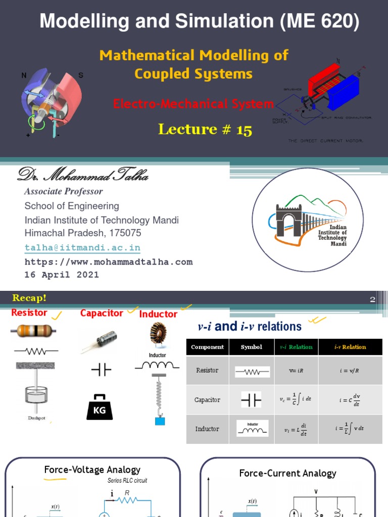 Lecture#15 16-4-21 Modelling of Electro-Mechaninical System | PDF ...