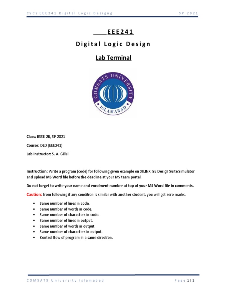 Lab Terminal DLD - v1-1 | PDF