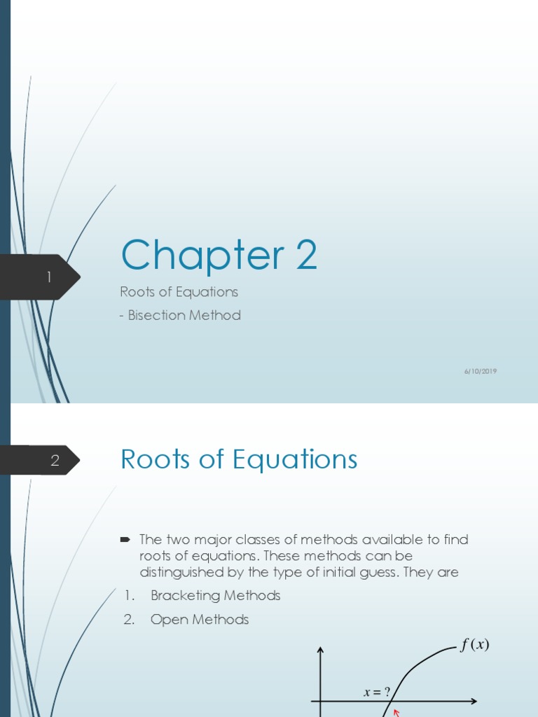 Roots Of Equations Bisection Method Pdf Mathematics Of Computing Algorithms And Data