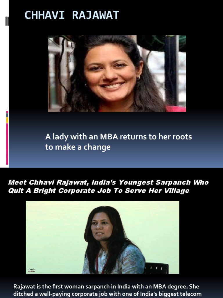 Chhavi Rajawat: A Lady With An MBA Returns To Her Roots To Make A ...