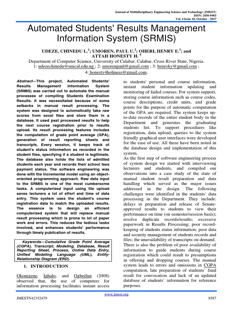 Automated Students Results Management in | PDF | Software Development ...