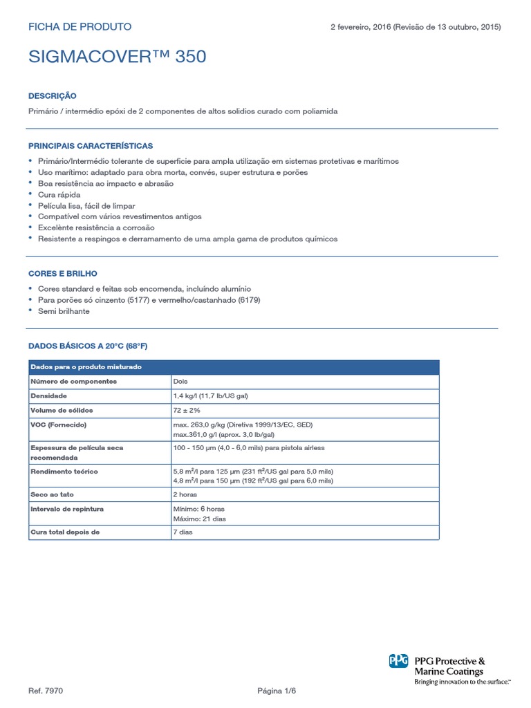 Sigmacover 350 | PDF | Natureza | Science