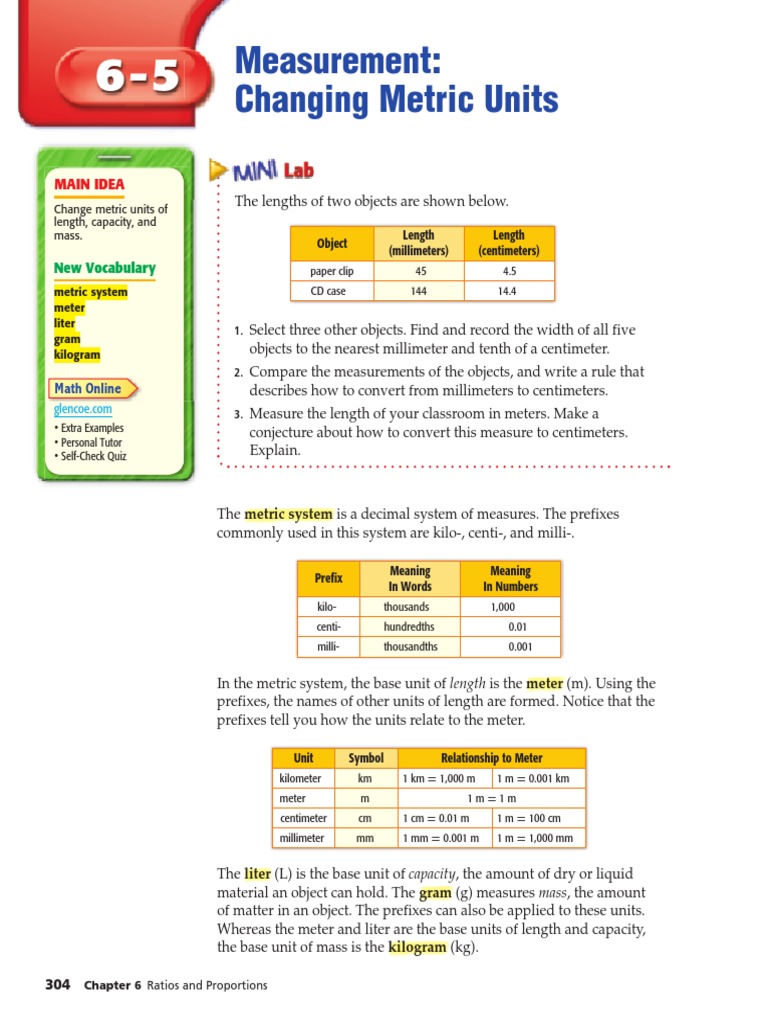 Meas Change Metric Mac2 | PDF | Litre | Kilogram