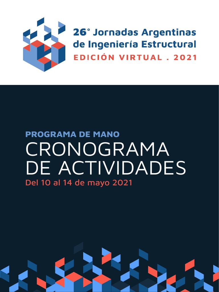 26JAIE CRONOGRAMA ProgramaDeMano | PDF | Hormigón | Ingeniería estructural