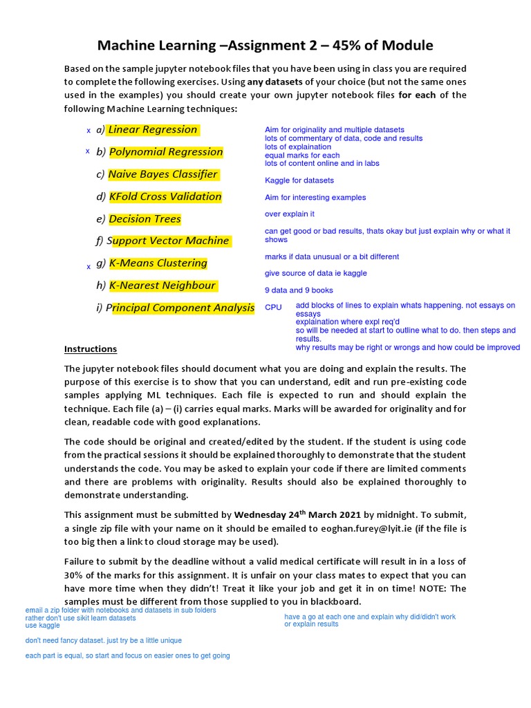 Machine Learning Assignment 2 | PDF | Machine Learning | Applied Mathematics