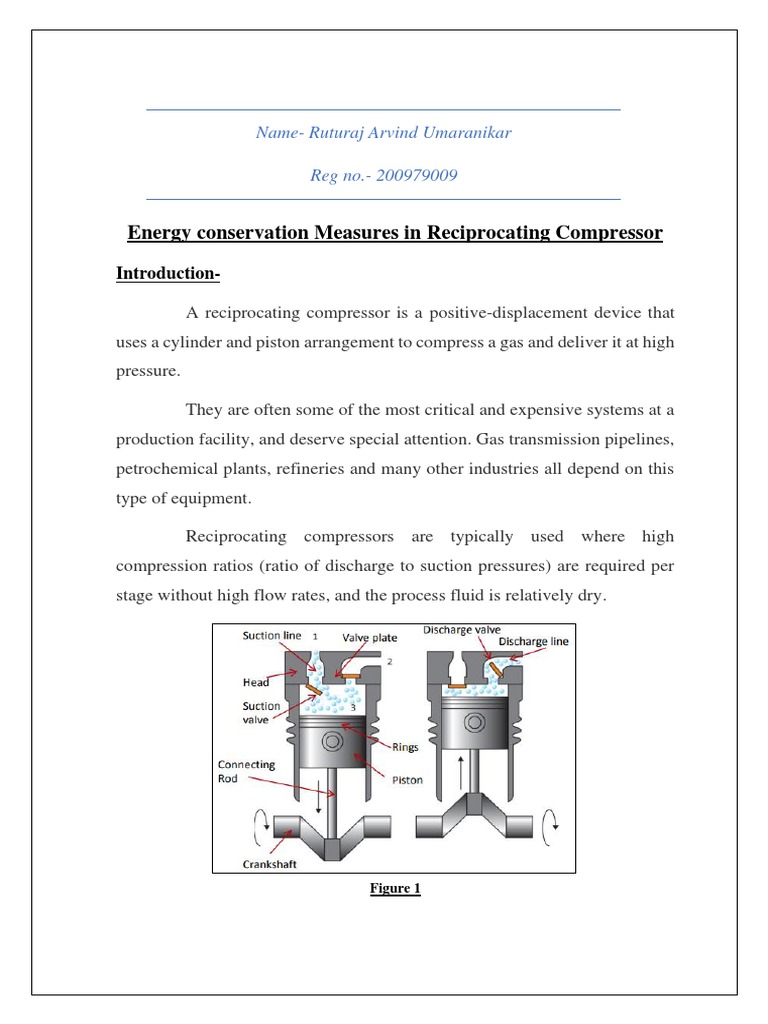 Energy Conservation in Reciprocating Compressor | PDF | Engines ...