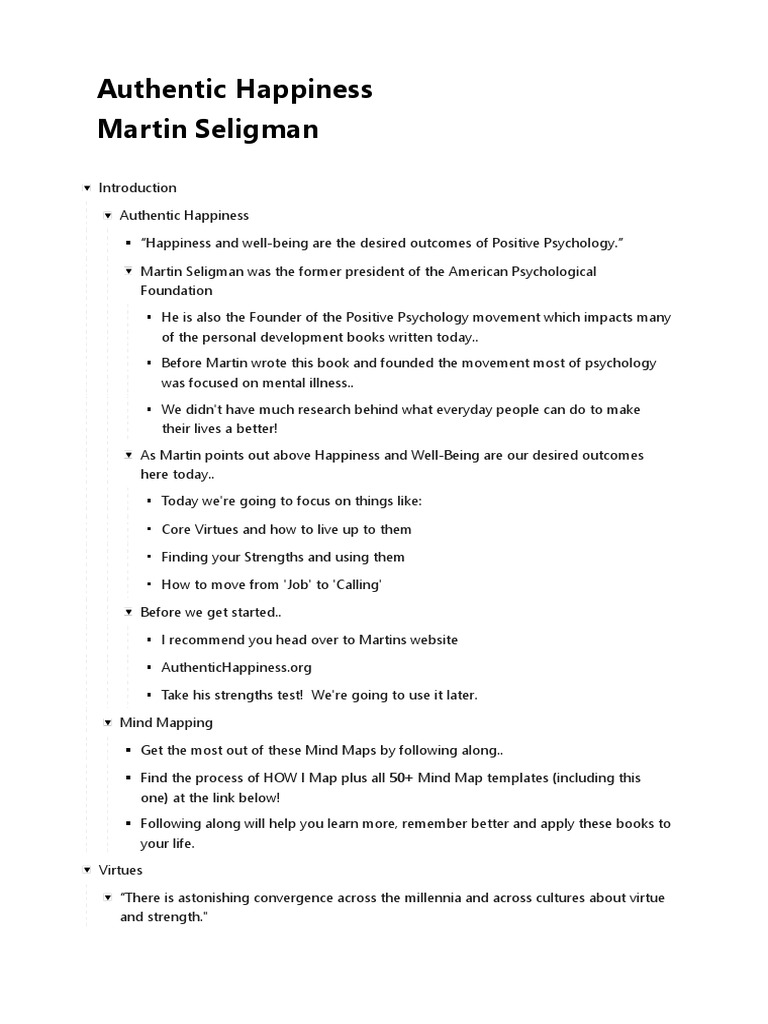 Exploring Authentic Happiness by Seligman | PDF | Positive Psychology ...