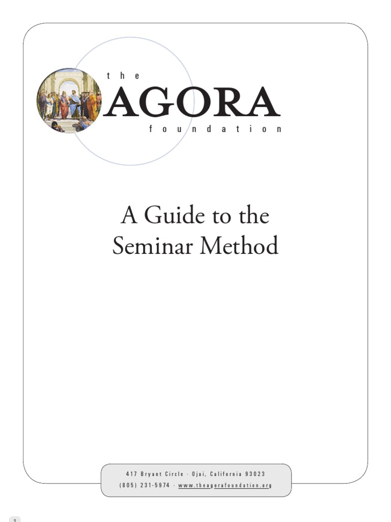Agora: A Guide To The Seminar Method | PDF