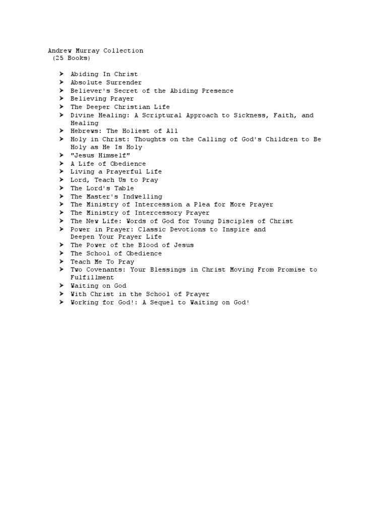 Andrew Murray Collection | PDF