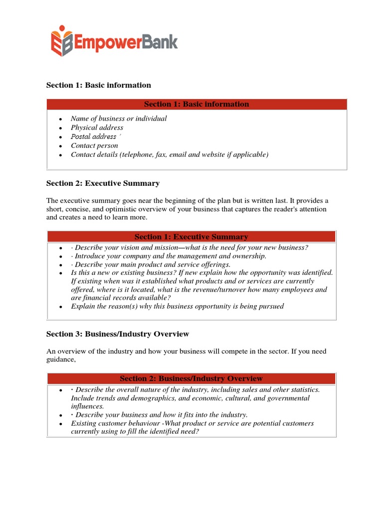 Business Plan Structure | Download Free PDF | Income Statement | Sales