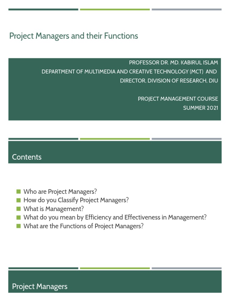 Project Managers and Functions | PDF | Goal | Human Nature