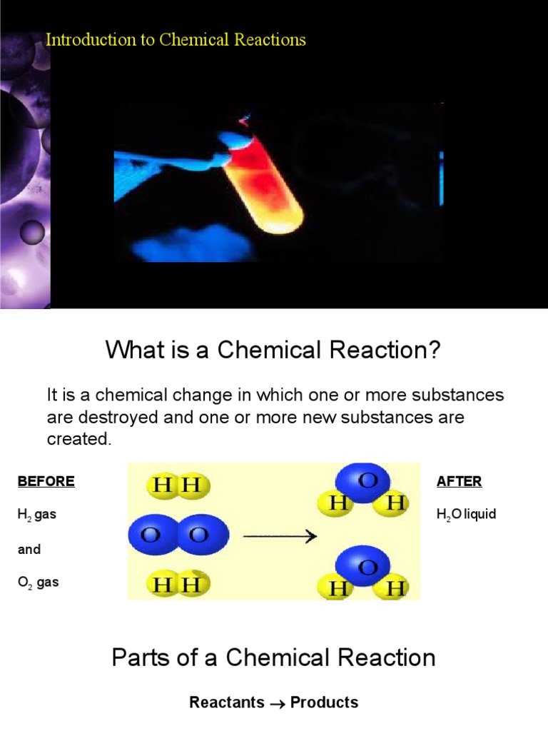 Introduction To Chemical Reactions | PDF | Chemical Reactions | Salt ...