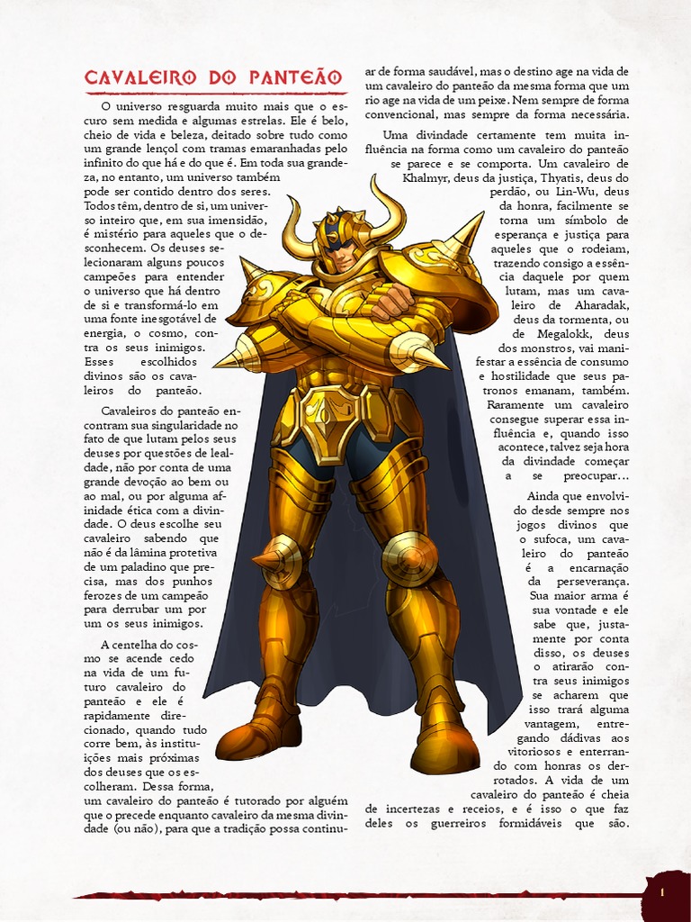 Tormenta 20 - Cavaleiro do Panteão | PDF | Sabedoria | Deus