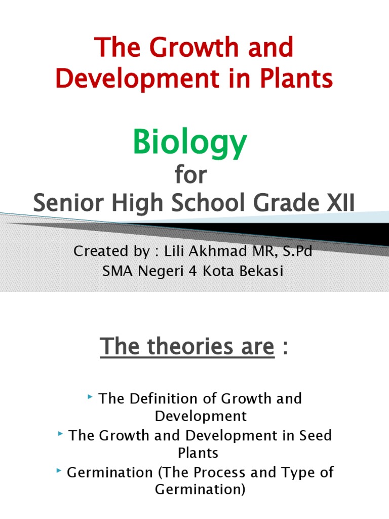 The Growth and Development in Plants: Biology | PDF | Seed | Germination