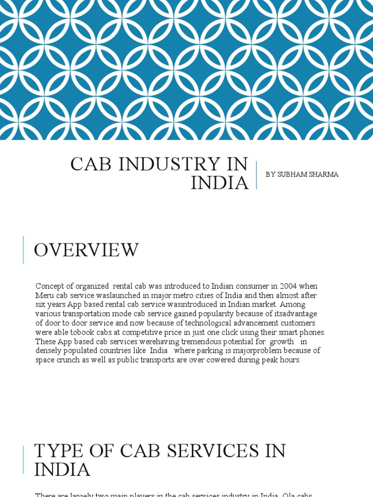 Cab Industry in India | PDF | Taxicab | Land Transport