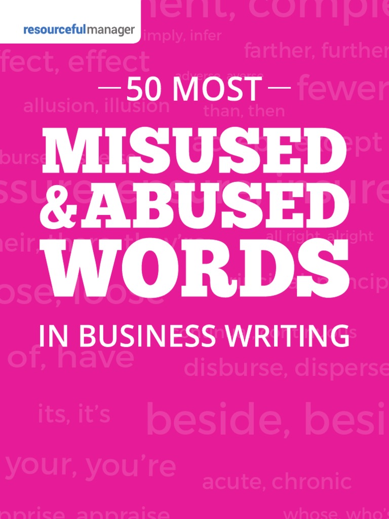 Most Misused and Abused Words | PDF | Adverb | Verb