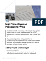Pagsasaling Wika-Worksheets | PDF