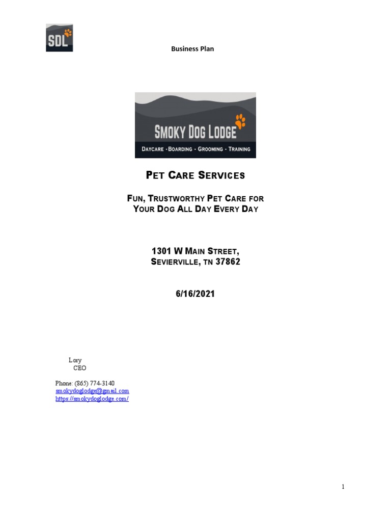 Dog Lodge Daycare | PDF | Swot Analysis | Economies