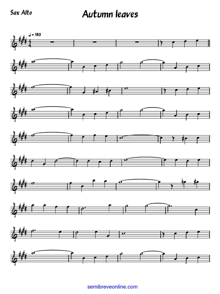 Autumn Leaves Sax Alto | PDF