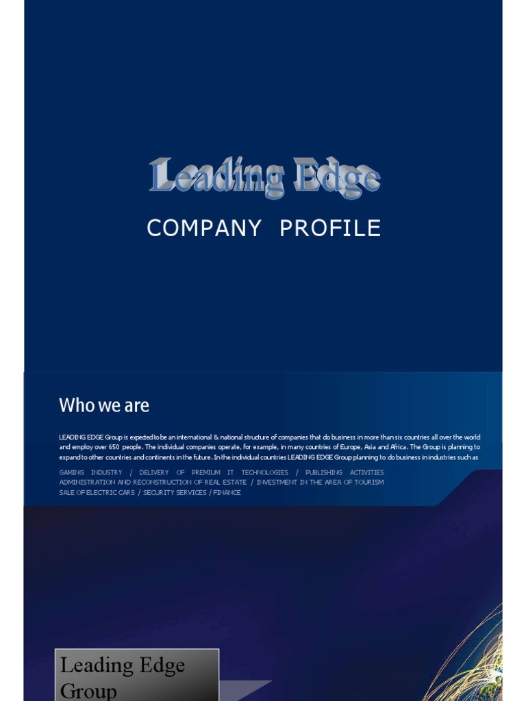 Leading Edge Profile | Download Free PDF | Gambling | Brand