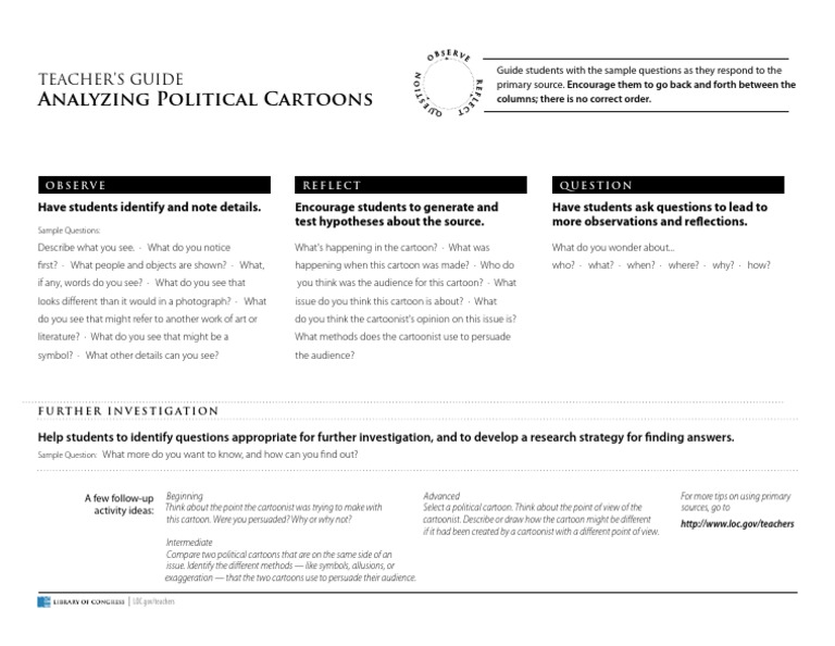 Analyzing Political Cartoons | PDF | Question | Methodology
