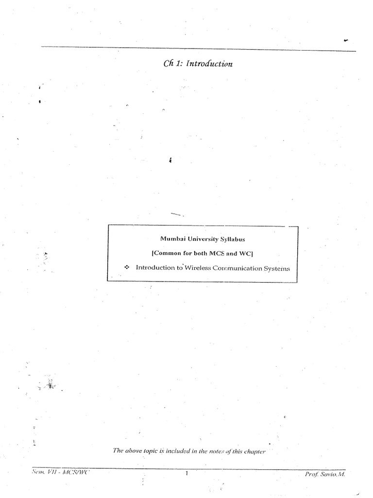 Wireless and Mobile Communication Notes | PDF