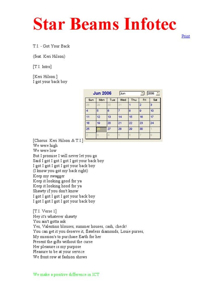 Star Beams Infotec: Print | PDF