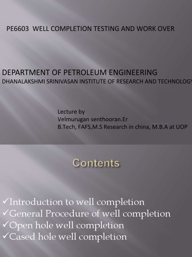 Well Completion Techniques DD | PDF | Casing (Borehole) | Energy Technology
