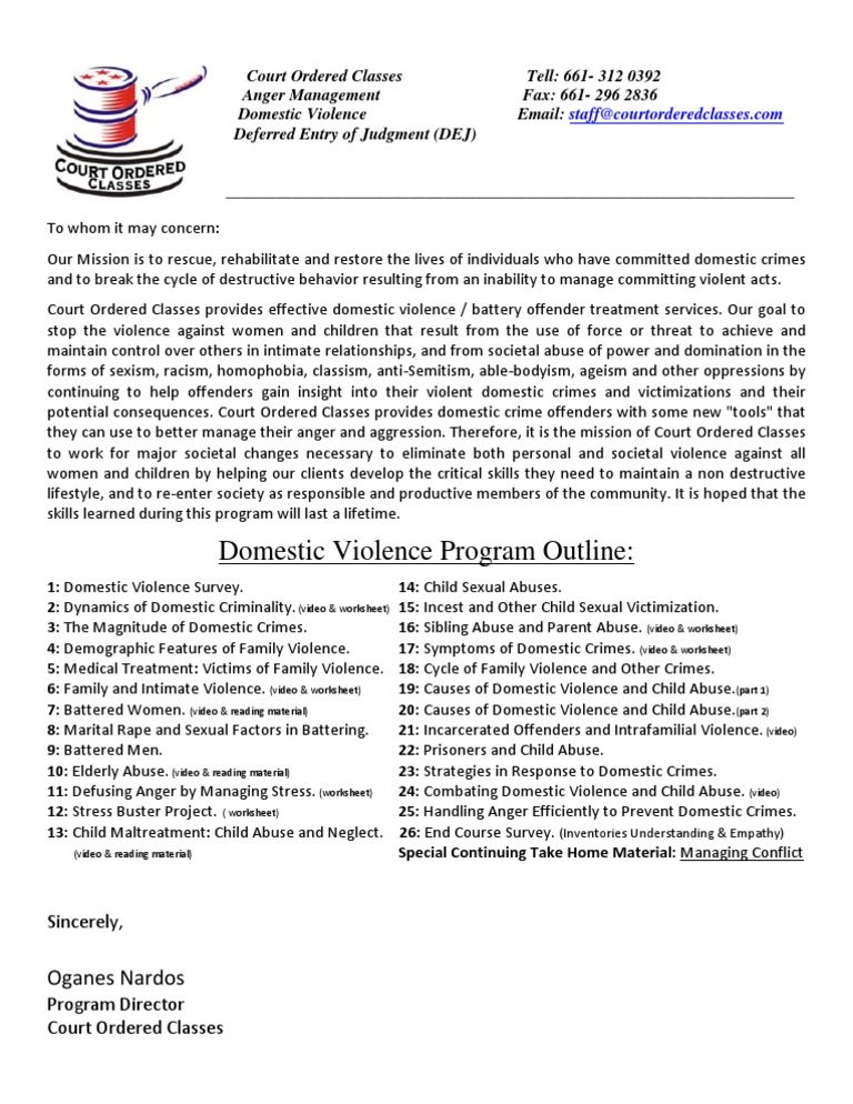 Domestic Violence Curriculum | PDF | Domestic Violence | Victimisation