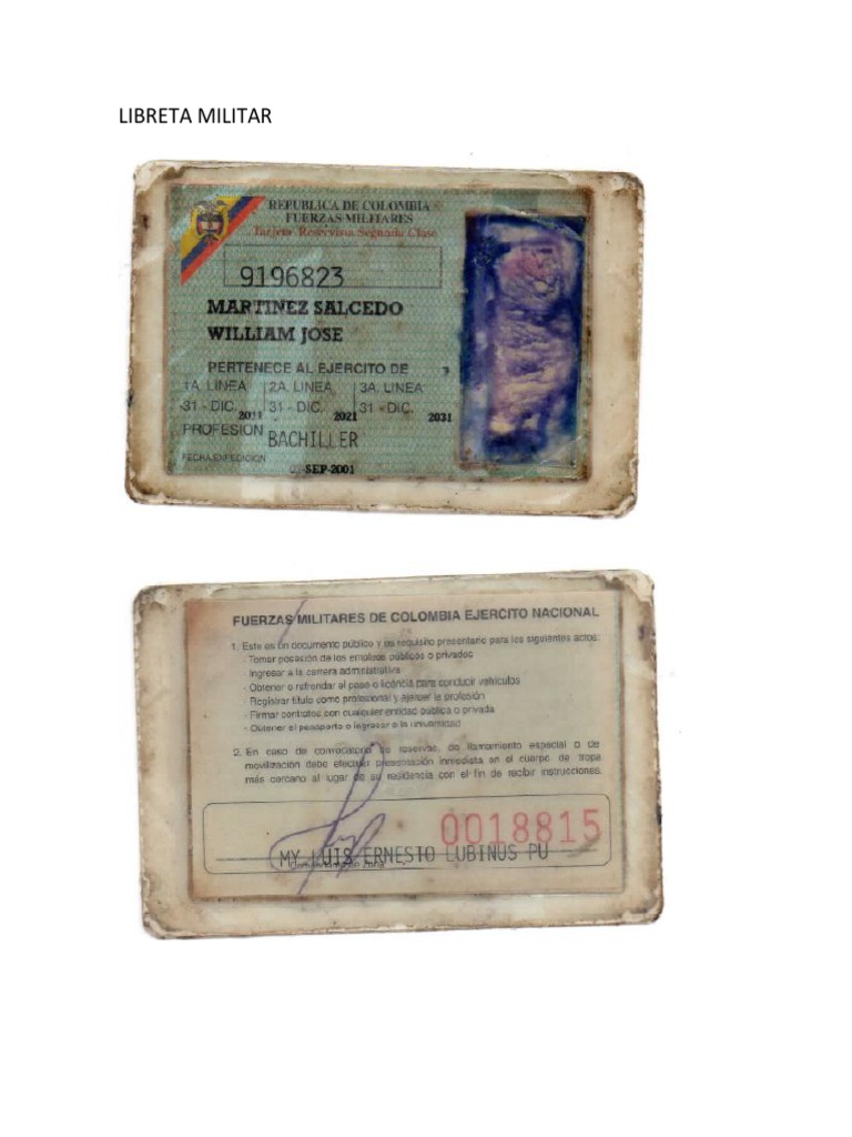 Libreta Militar | PDF