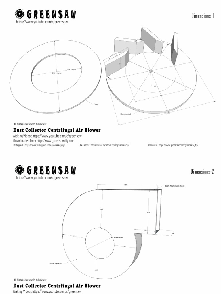 Dust Collector Centrifugal Air Blower Plan | PDF