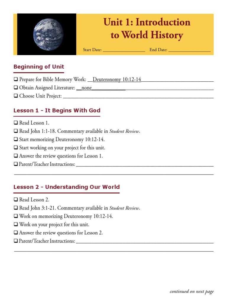 Exploring World History Assignment Checklist 2014 | PDF | Book Of ...
