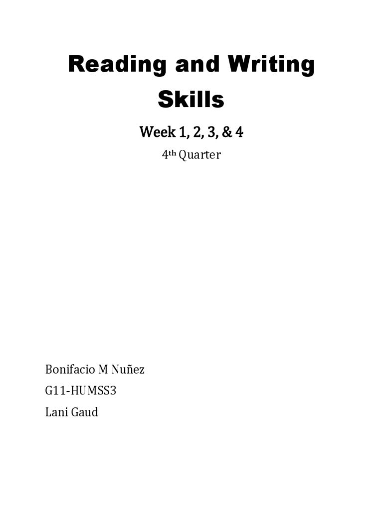 Reading and Writing Skills | PDF | Writers | Intertextuality