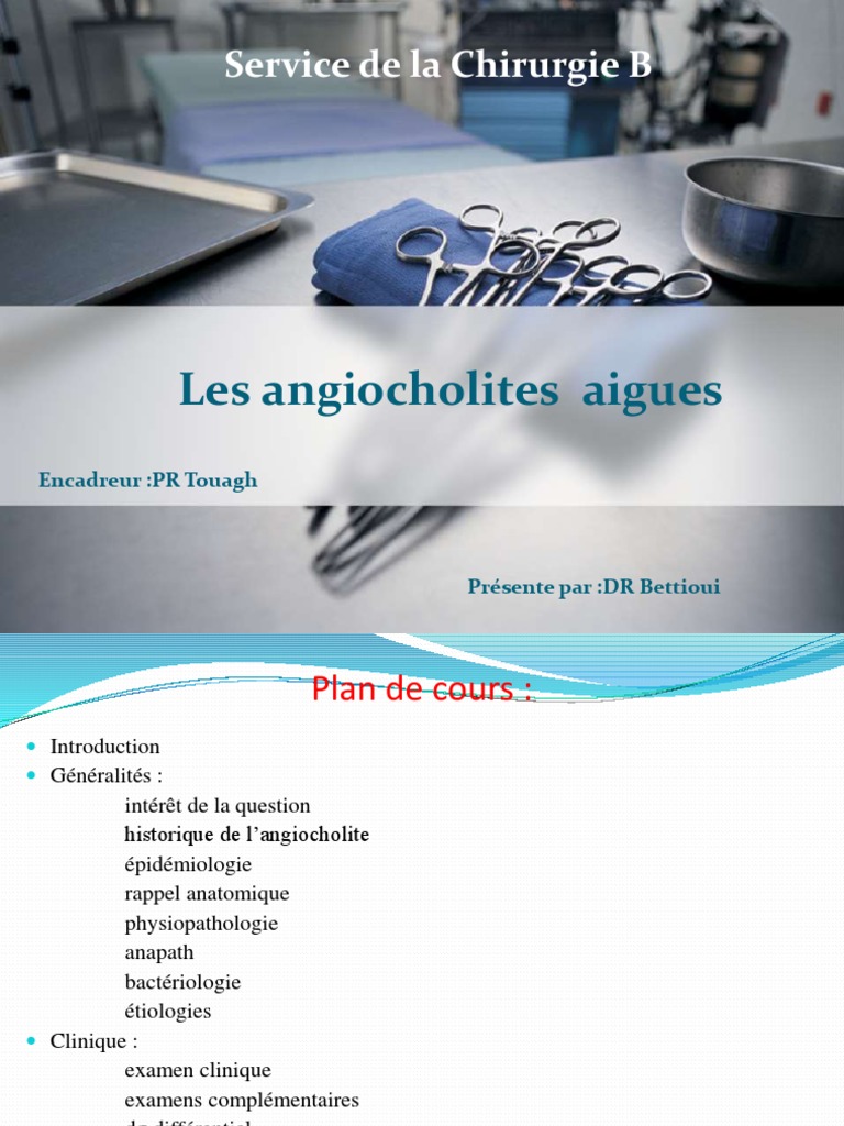Angiocholite : Symptômes et Diagnostic | PDF | Vésicule biliaire ...
